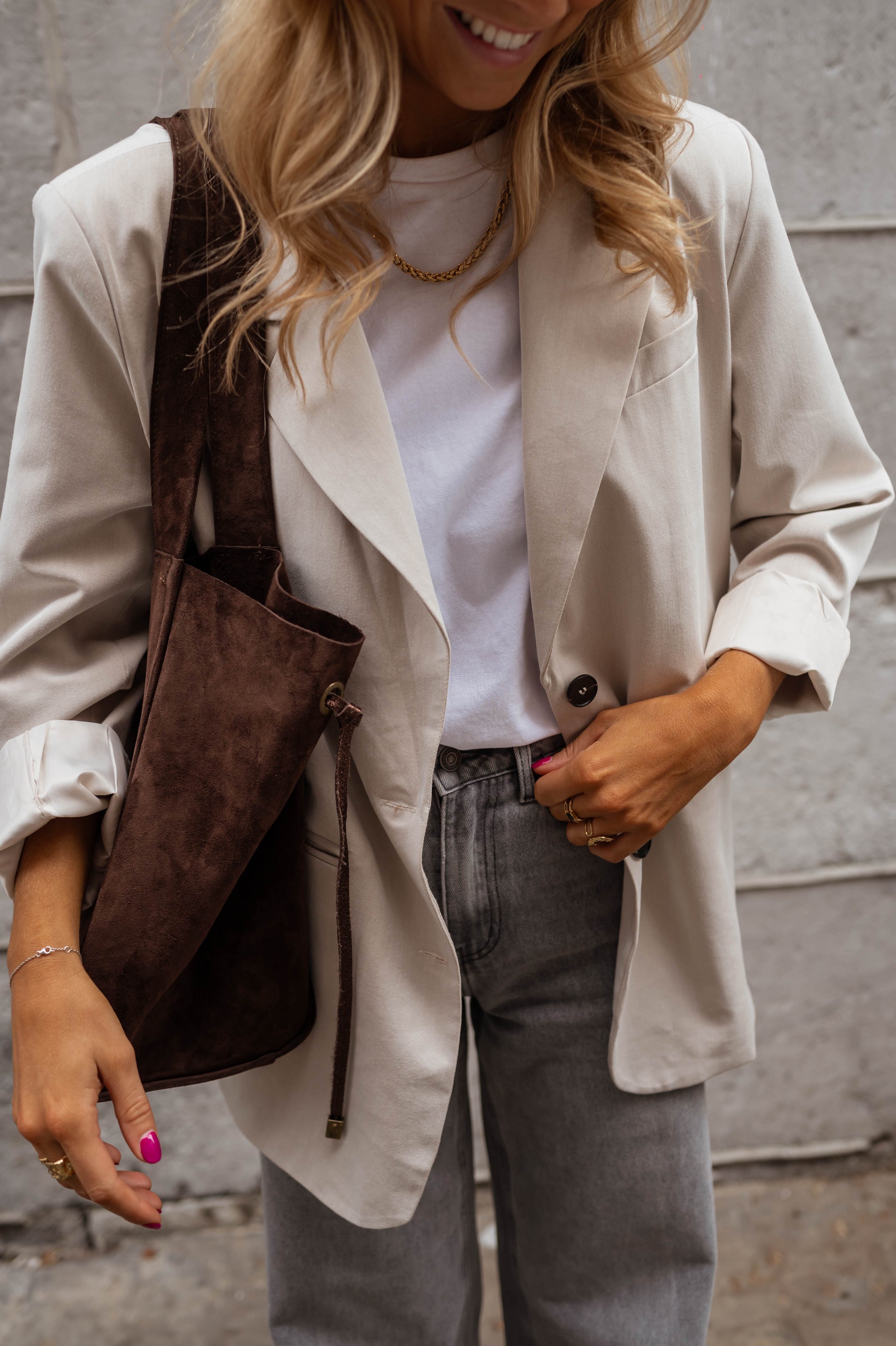 Beige Norma Blazer – Easy Clothes North America