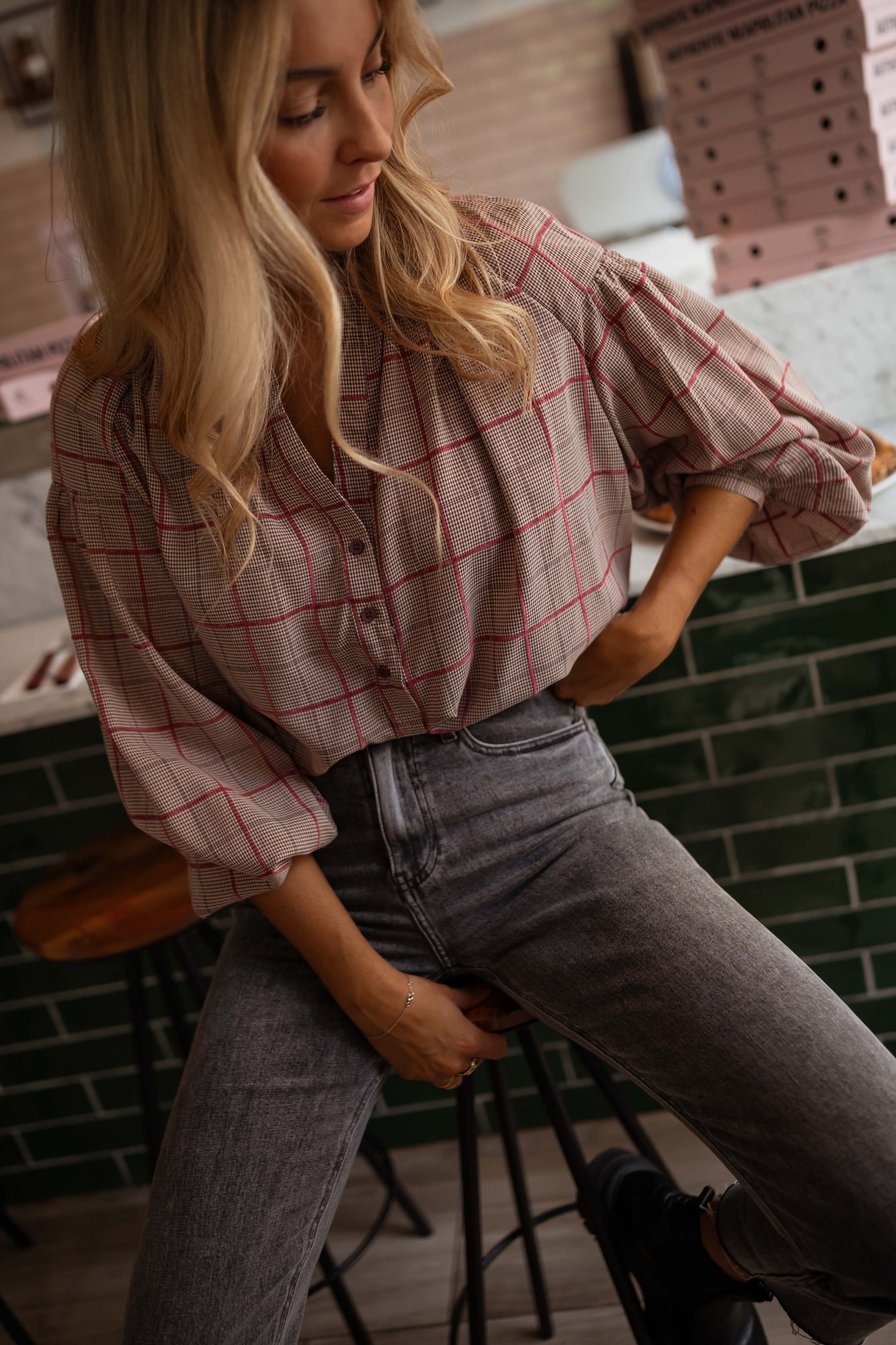 Checkered Nina Blouse – Easy Clothes North America
