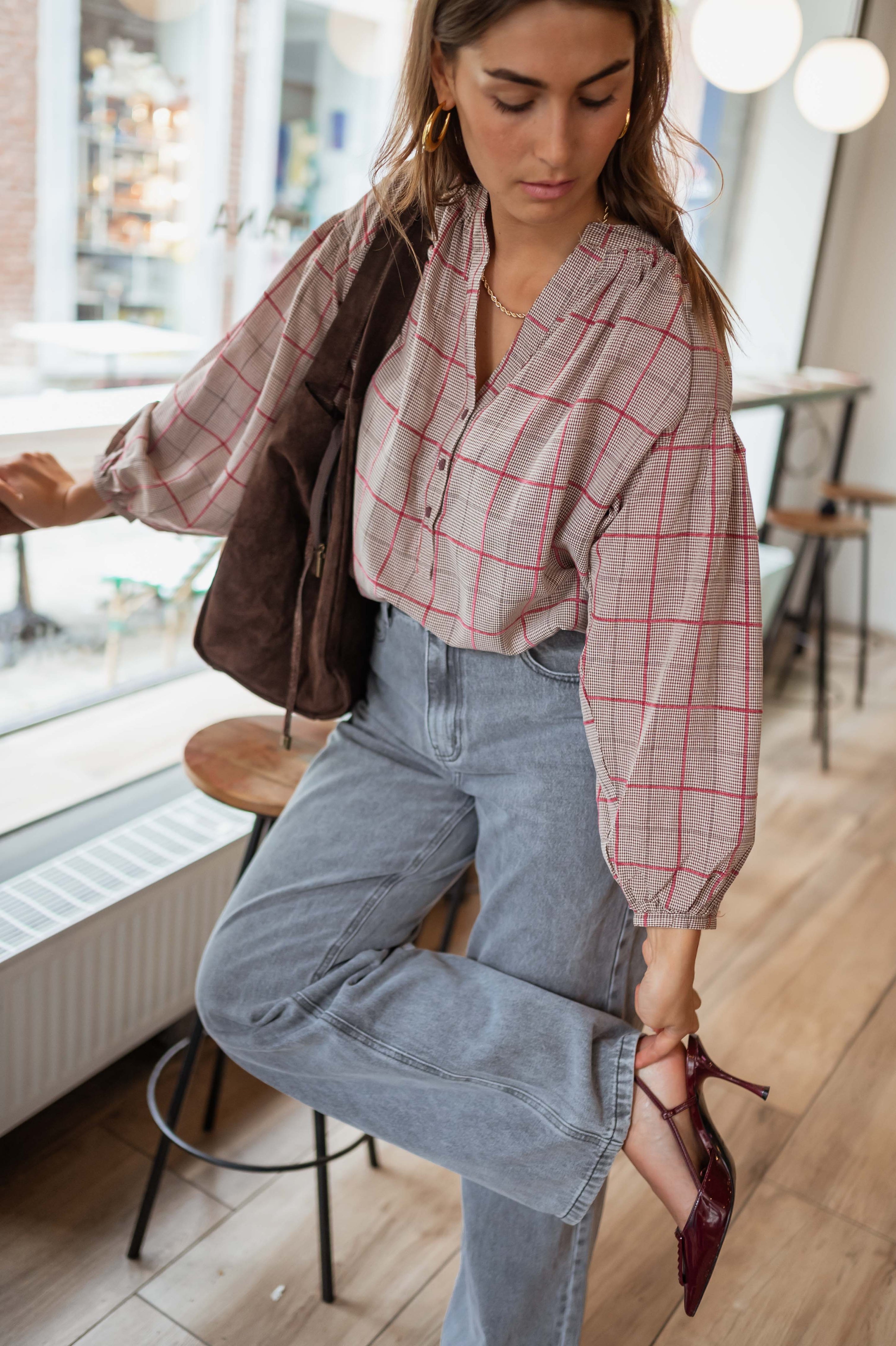 Checkered Nina Blouse – Easy Clothes North America