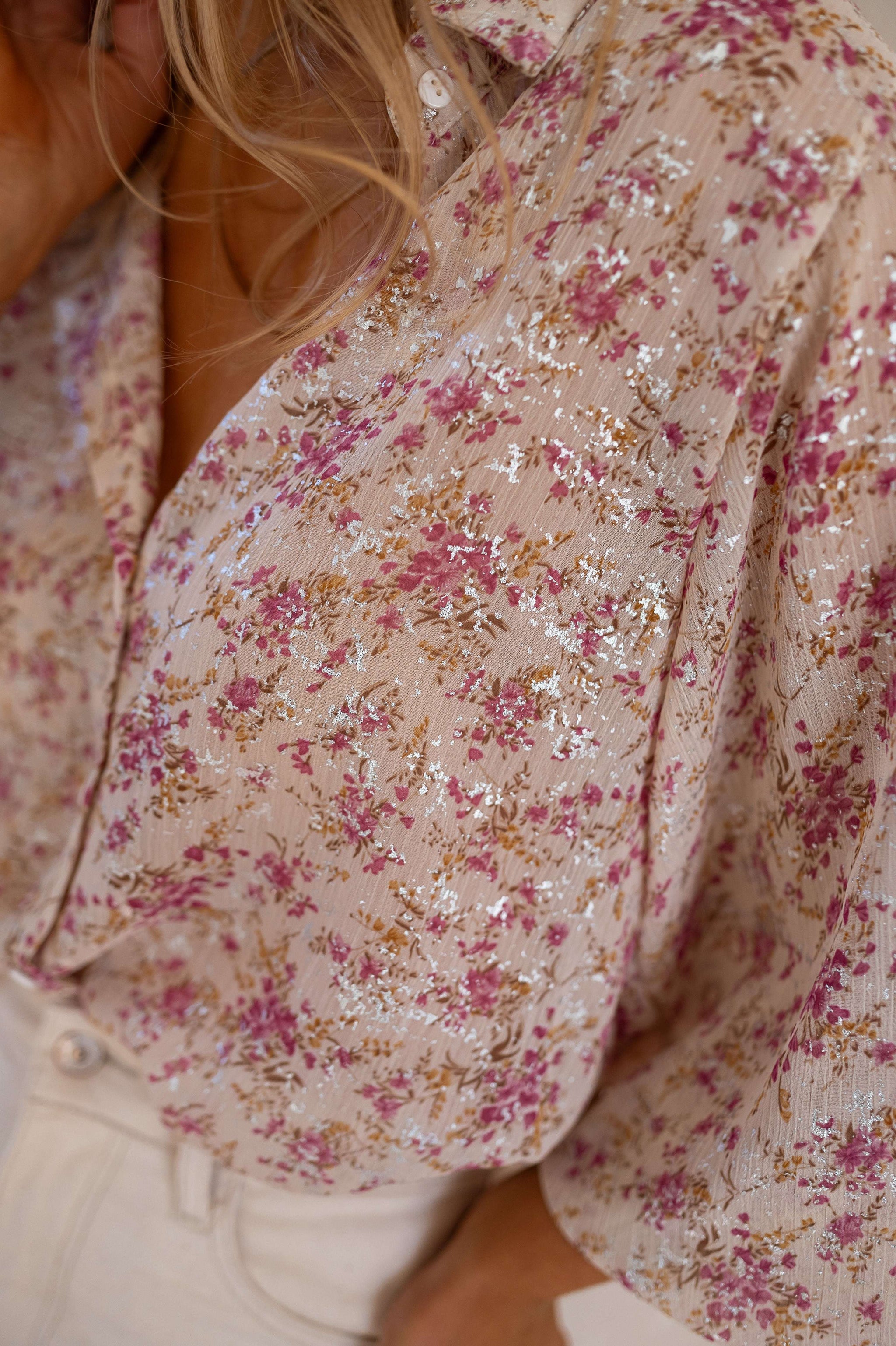 Beige and Pink Nara Shirt – Easy Clothes North America