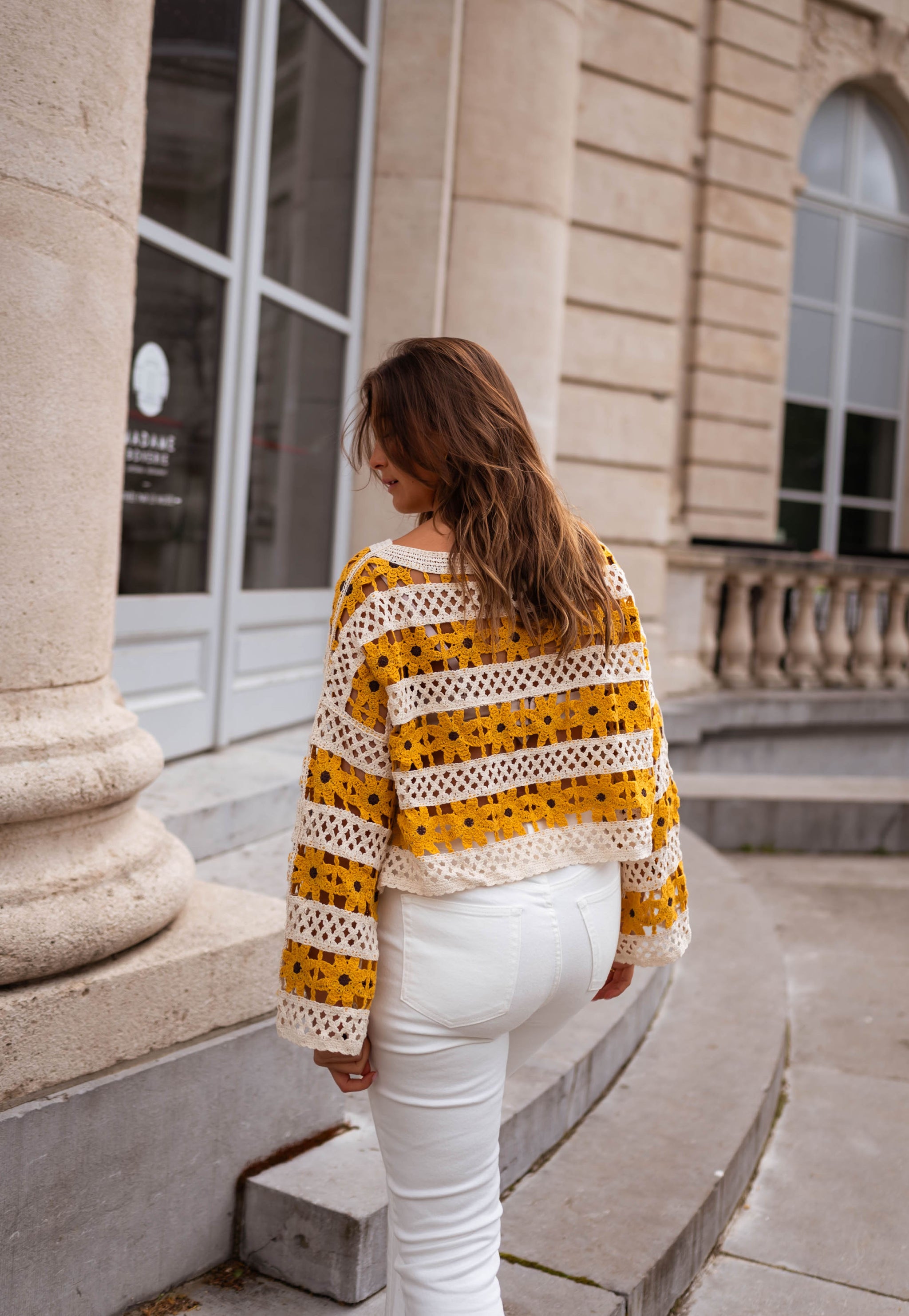 Ecru and Yellow Crochet Taylor Blouse – Easy Clothes North America