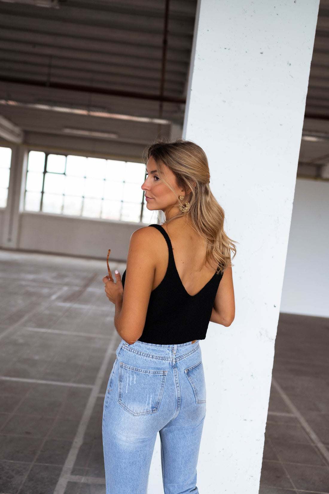 Black Neda Wool Effect Top – Easy Clothes North America