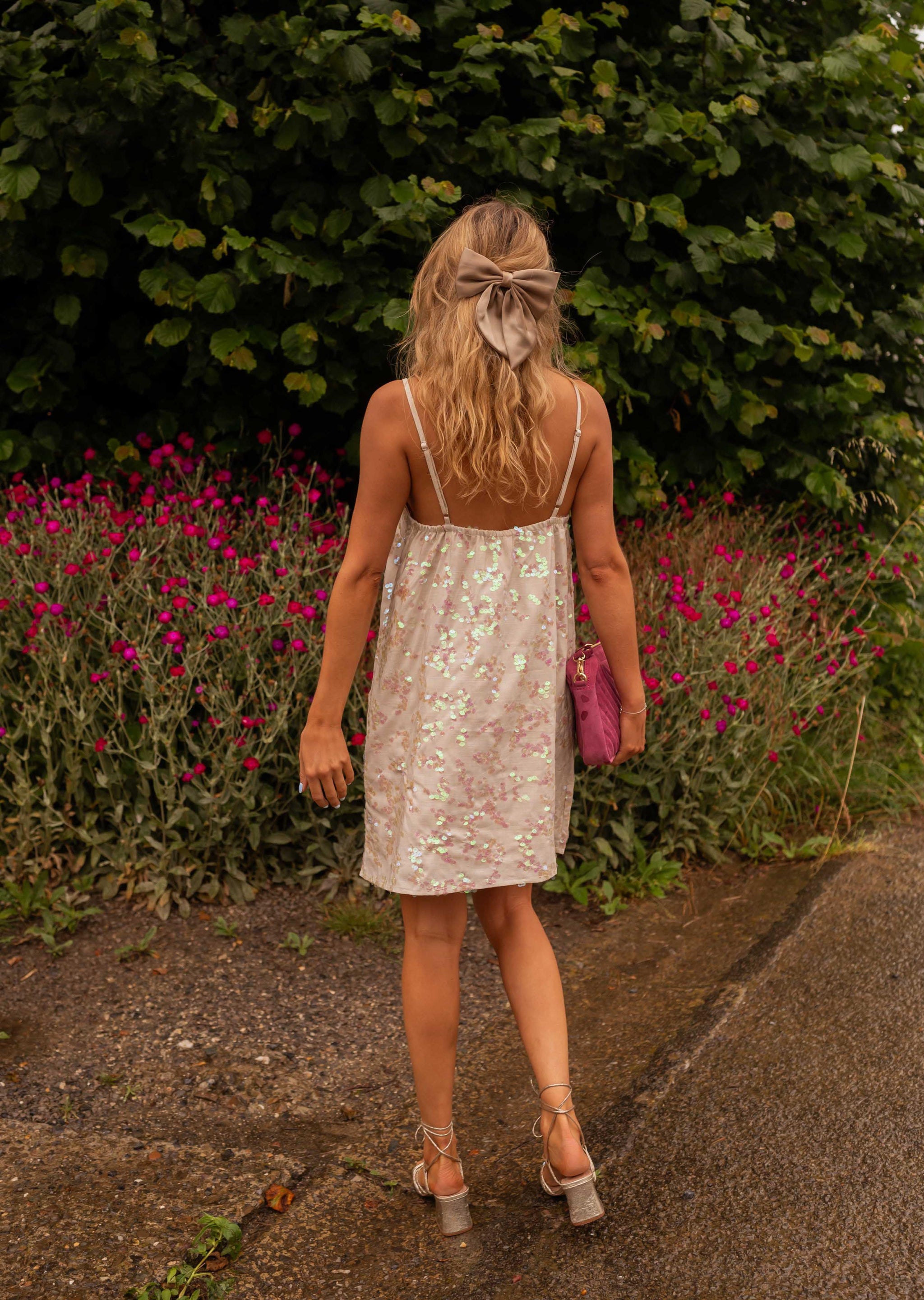 Beige Sequin Paca Dress – Easy Clothes North America