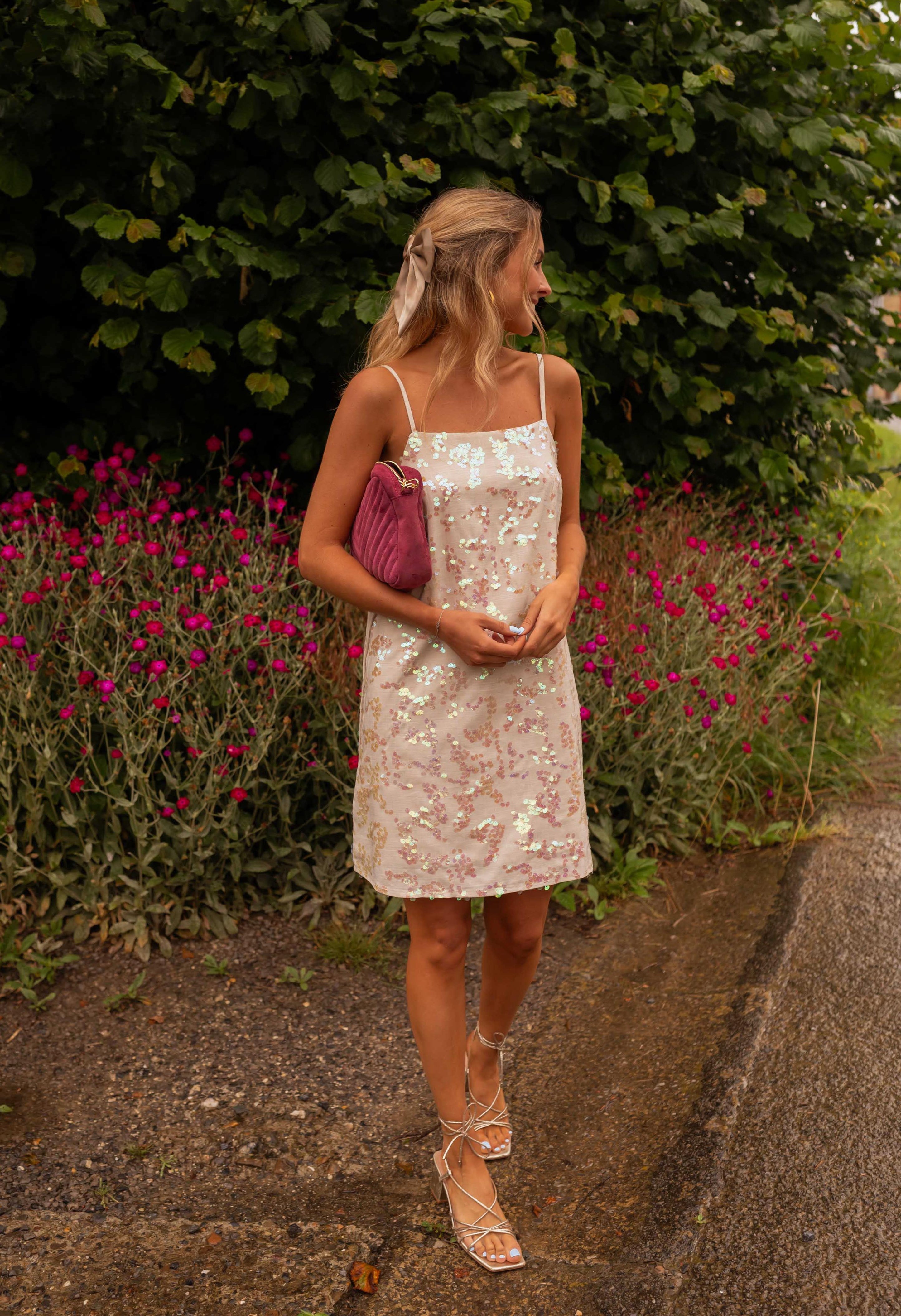 Beige Sequin Paca Dress – Easy Clothes North America