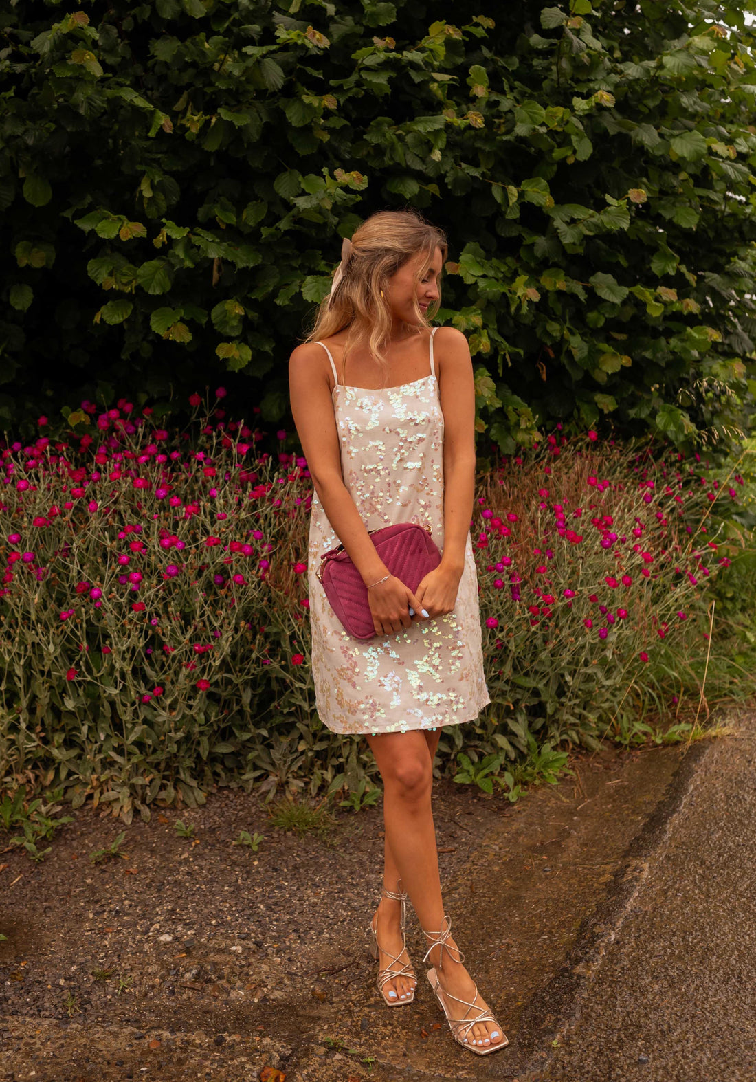 Beige Sequin Paca Dress – Easy Clothes North America