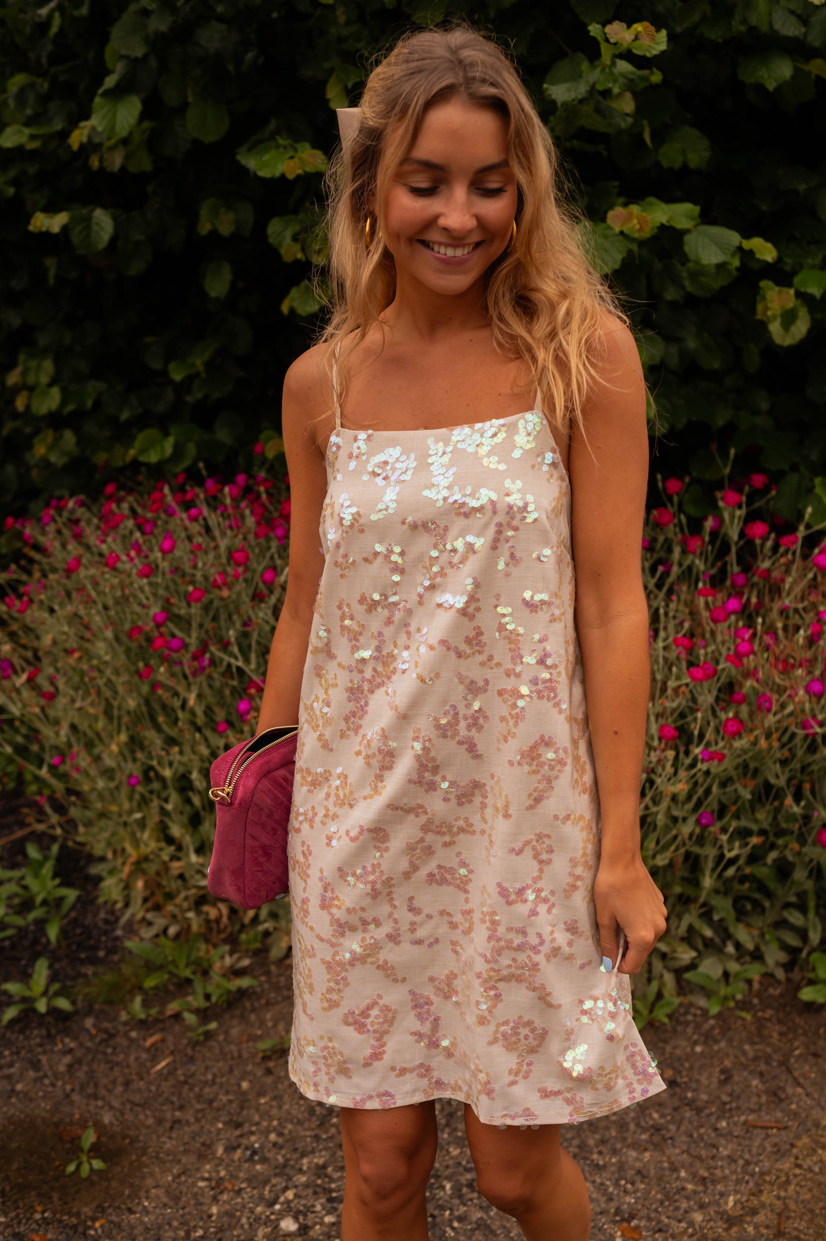 Beige Sequin Paca Dress – Easy Clothes North America