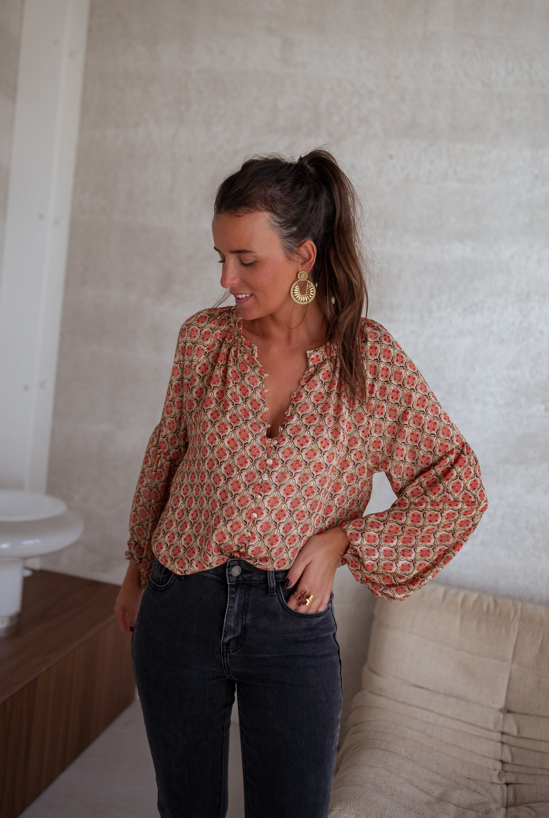 Patterned Tiffany Blouse – Easy Clothes North America
