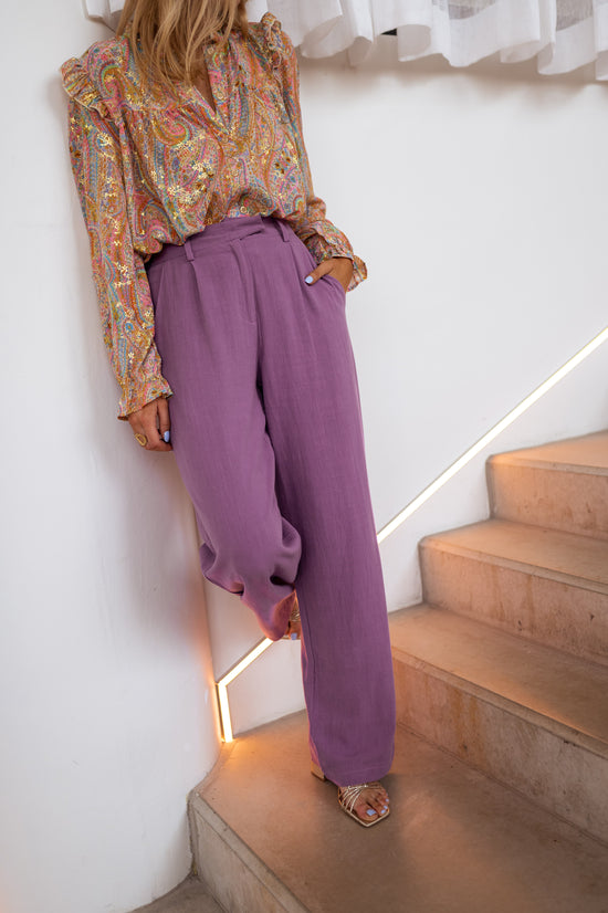 Purple Linen Joey Pants – Easy Clothes North America