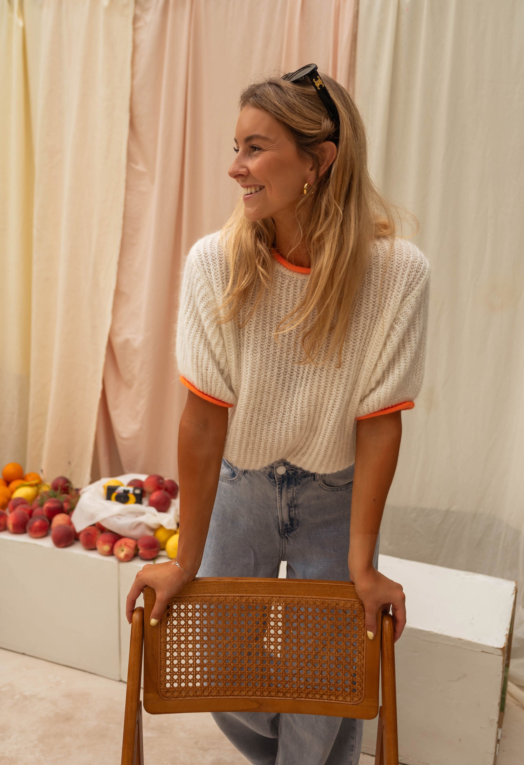 Ecru and Orange Ricky Sweater – Easy Clothes North America