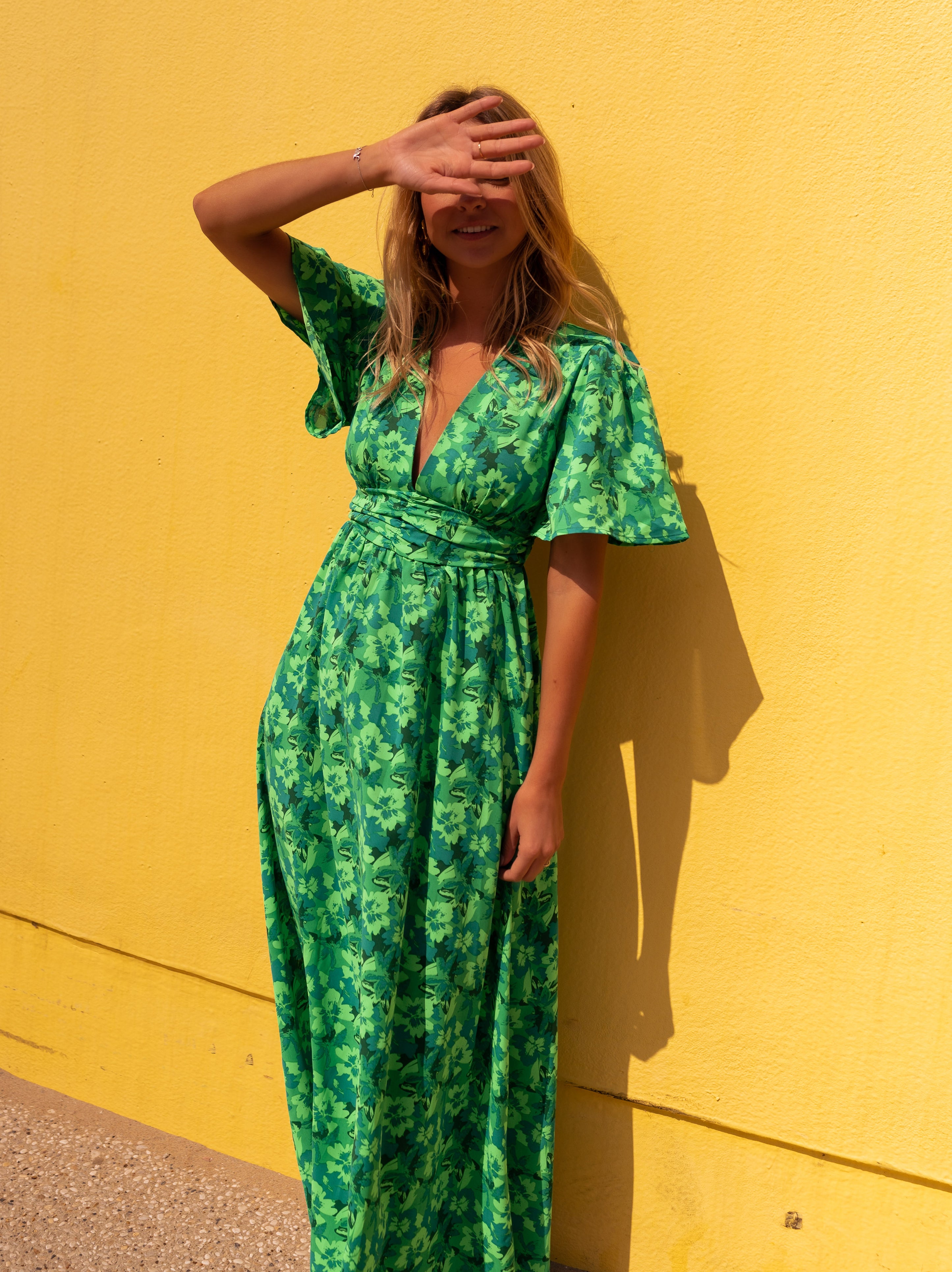 Green Patterned Tiphaine Dress – Easy Clothes North America