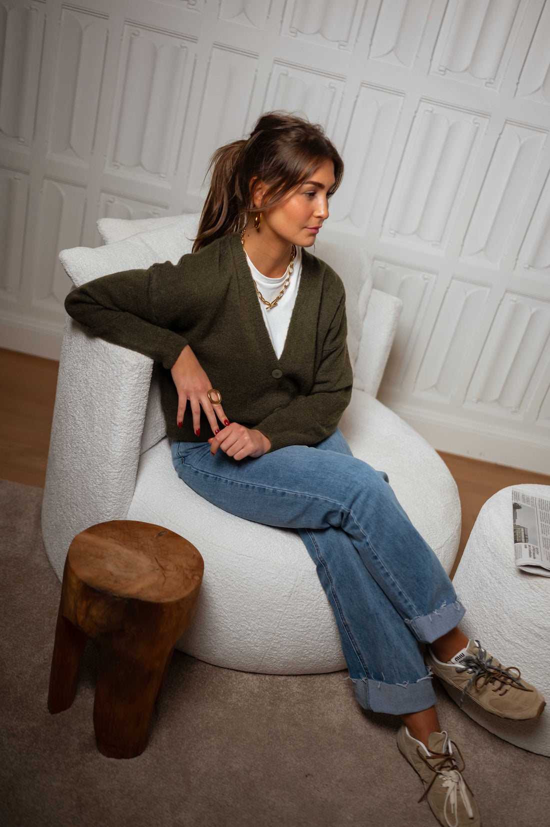 Khaki Gina Cardigan – Easy Clothes North America