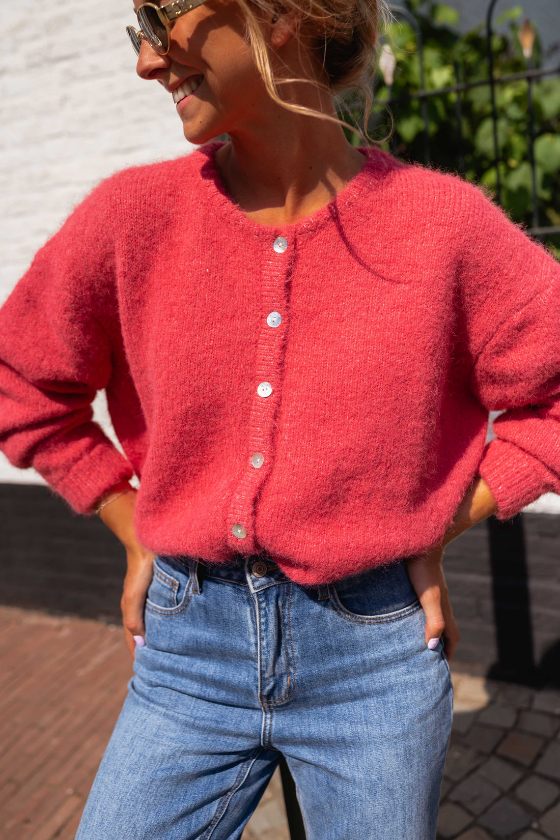Raspberry Harris Cardigan – Easy Clothes North America