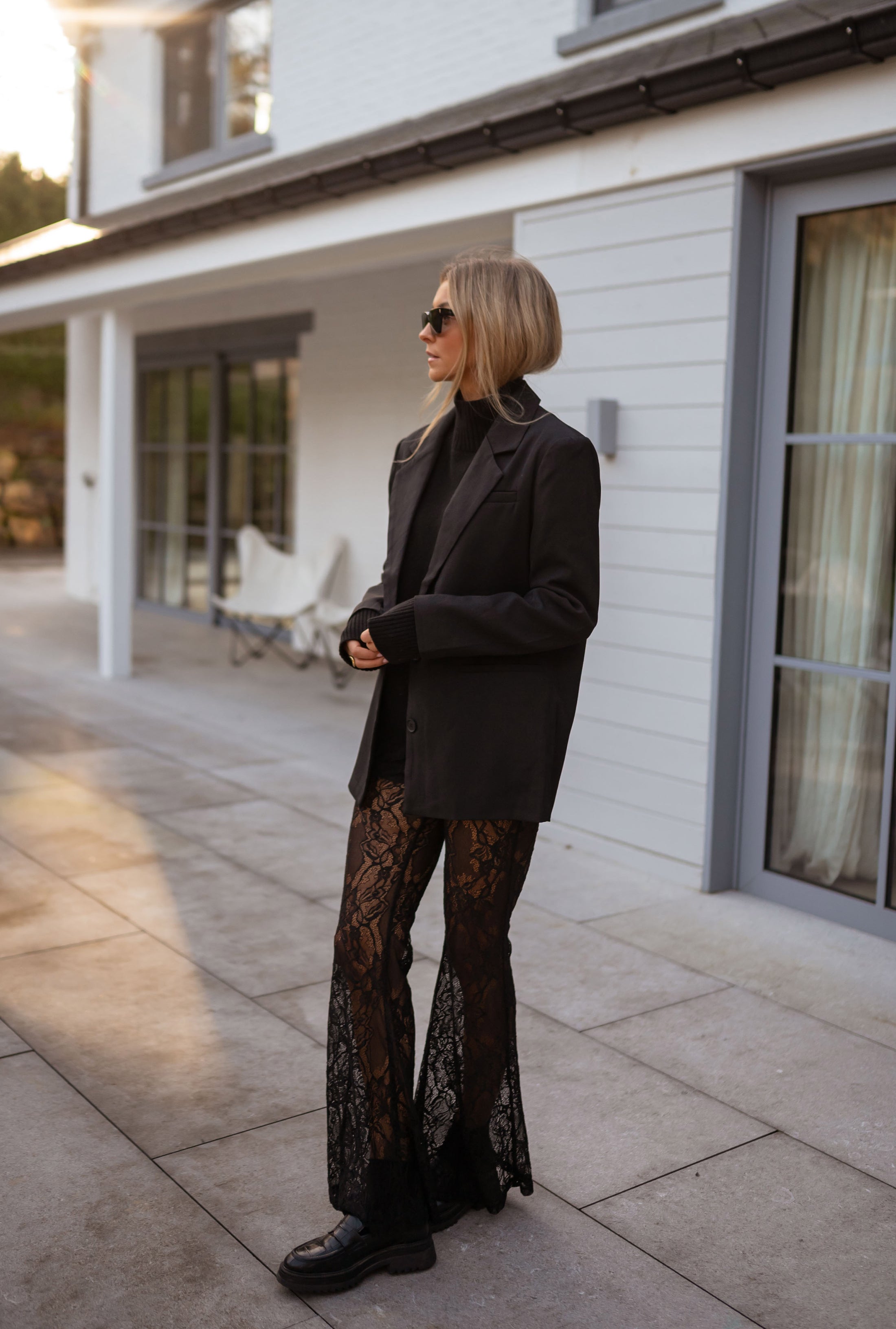 Black Lace Gilles Pants – Easy Clothes North America