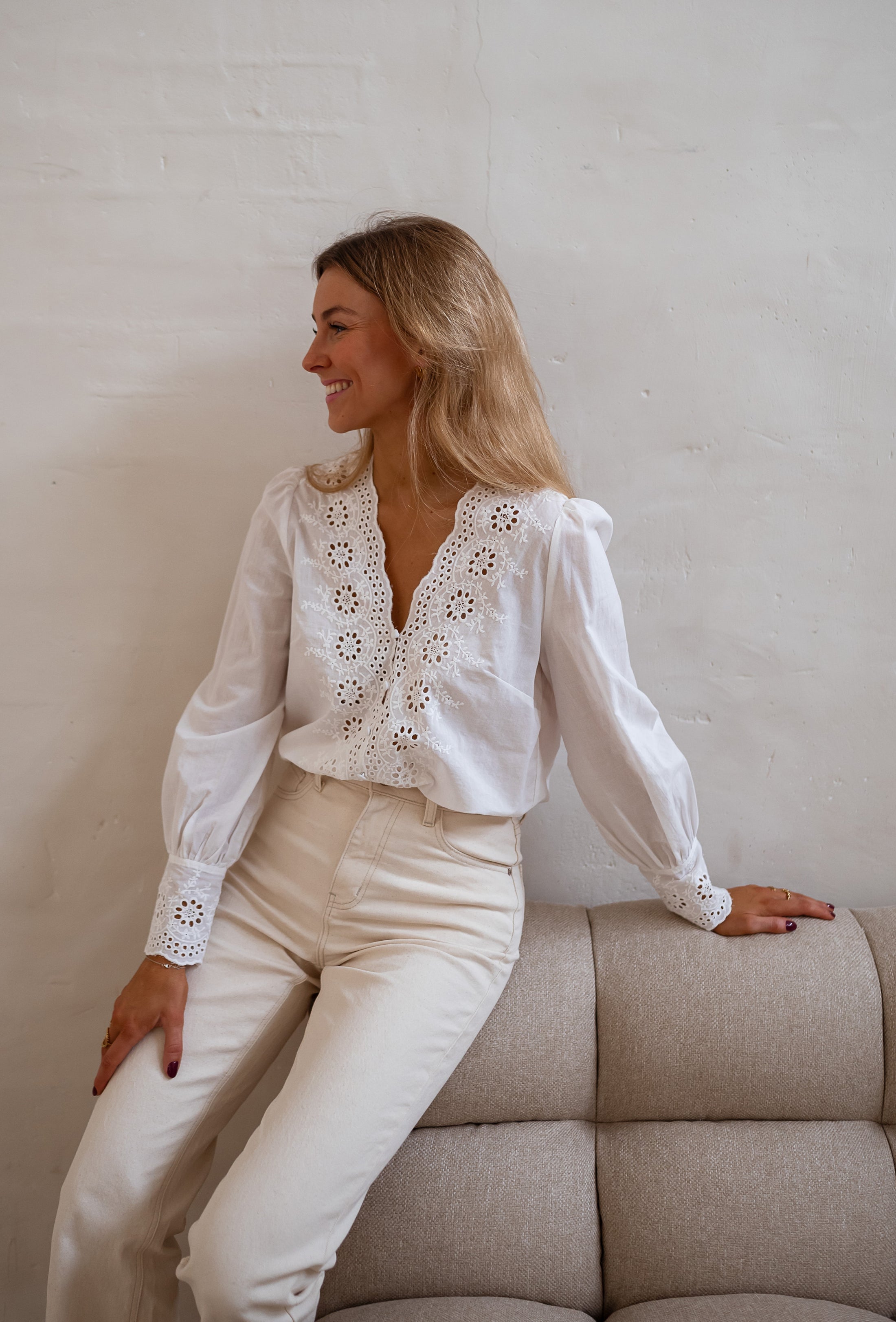 Ecru Embroidered Ruby Shirt – Easy Clothes North America