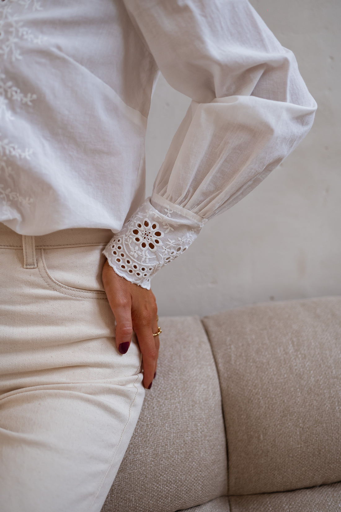 Ecru Embroidered Ruby Shirt – Easy Clothes North America