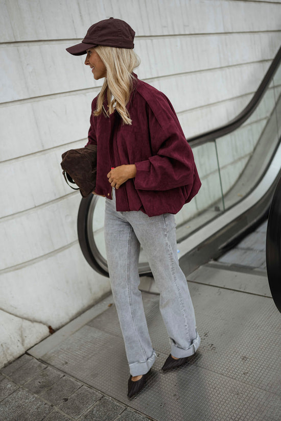 Burgundy Dave Jacket – Easy Clothes North America