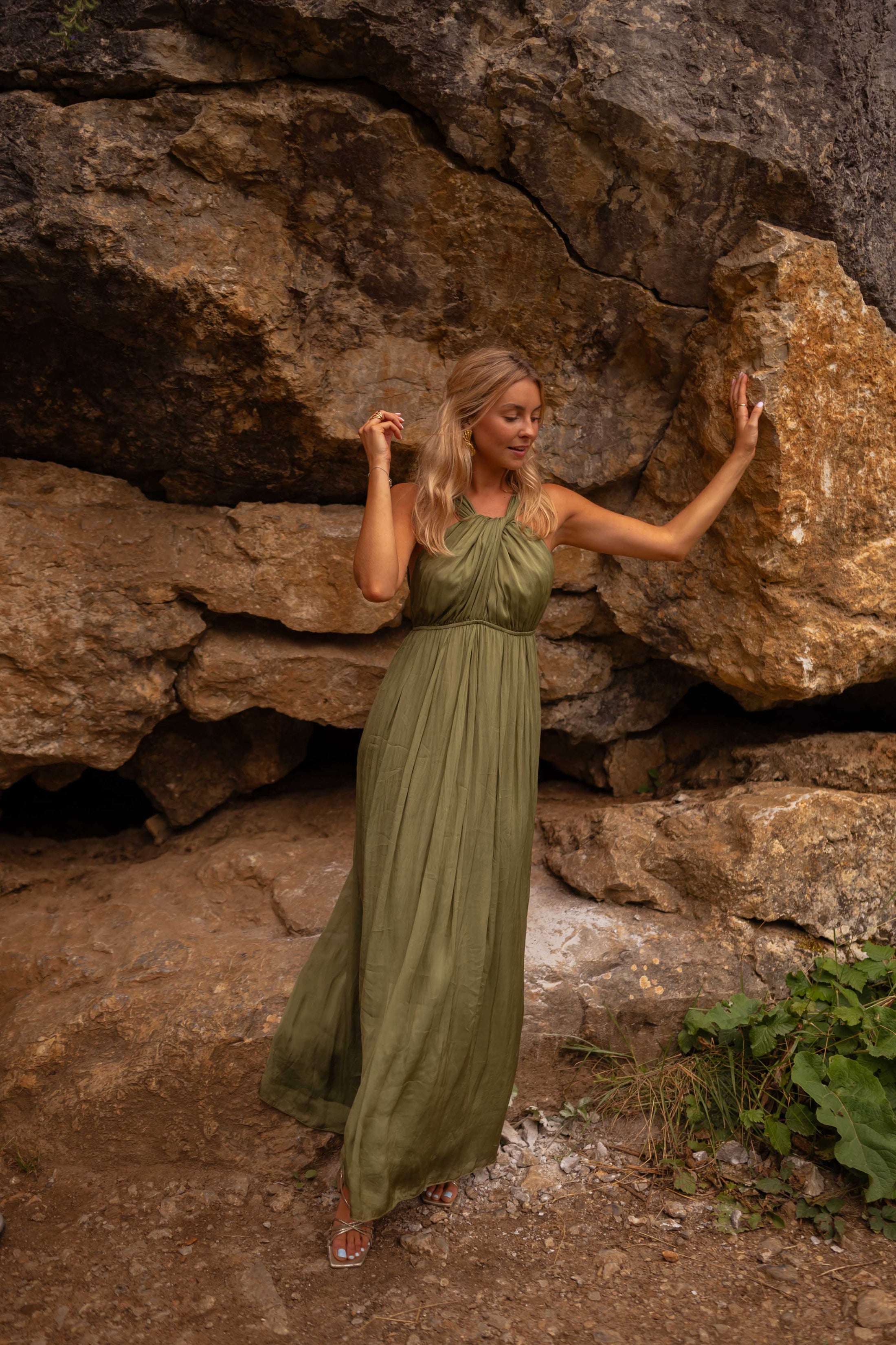 Green Silk Floria Dress – Easy Clothes North America