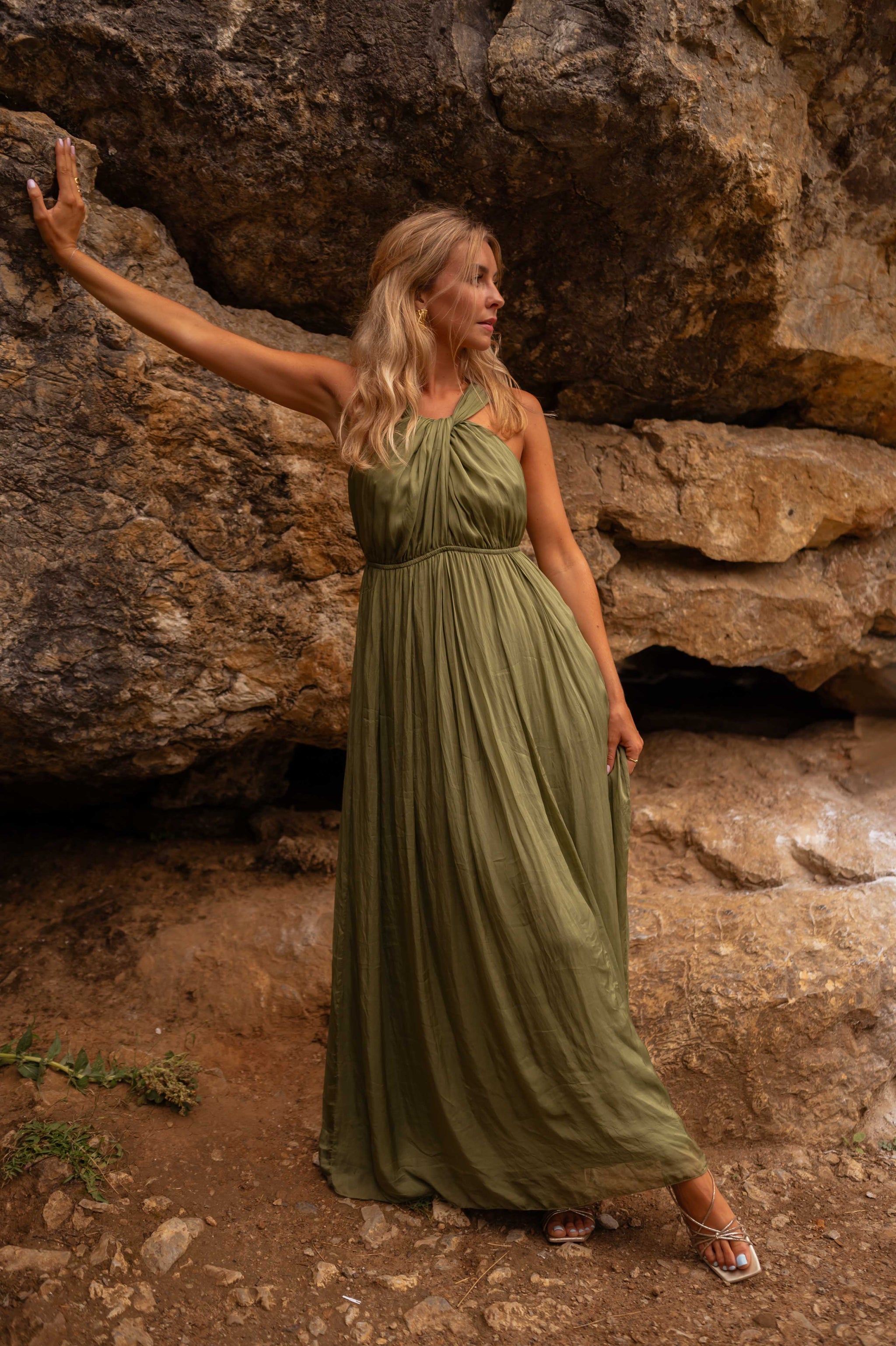 Green Silk Floria Dress – Easy Clothes North America