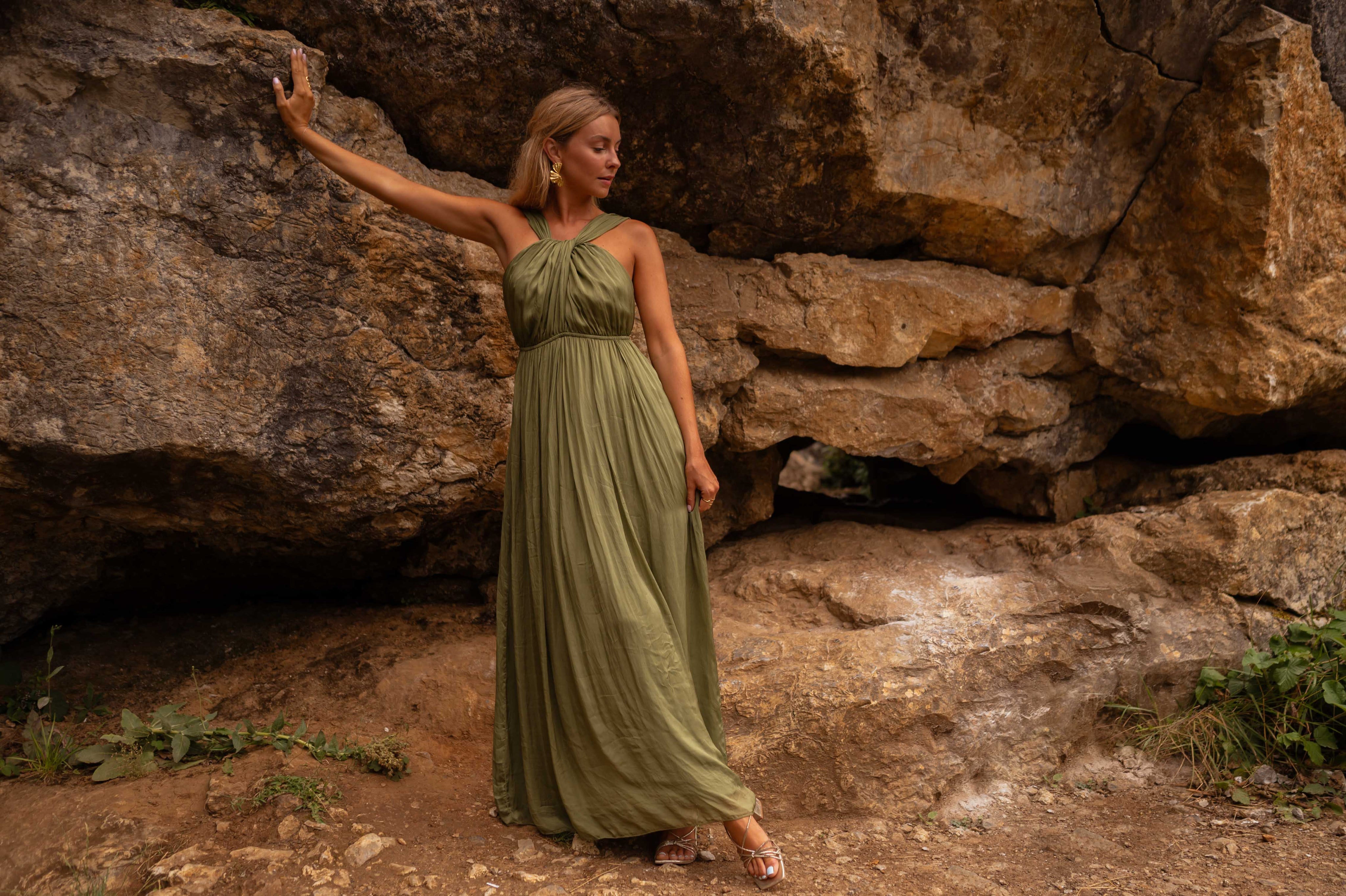 Green Silk Floria Dress – Easy Clothes North America