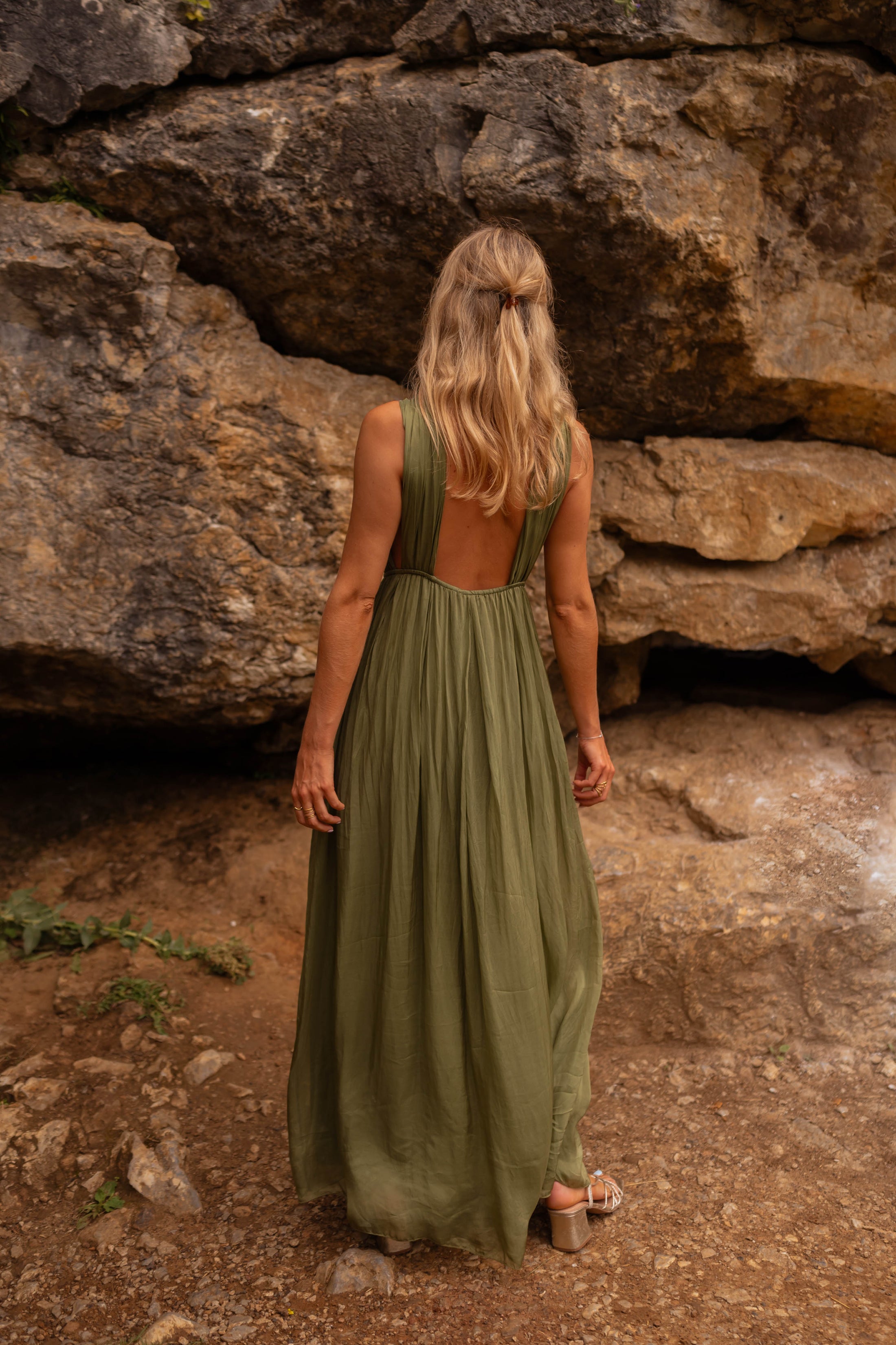 Green Silk Floria Dress – Easy Clothes North America