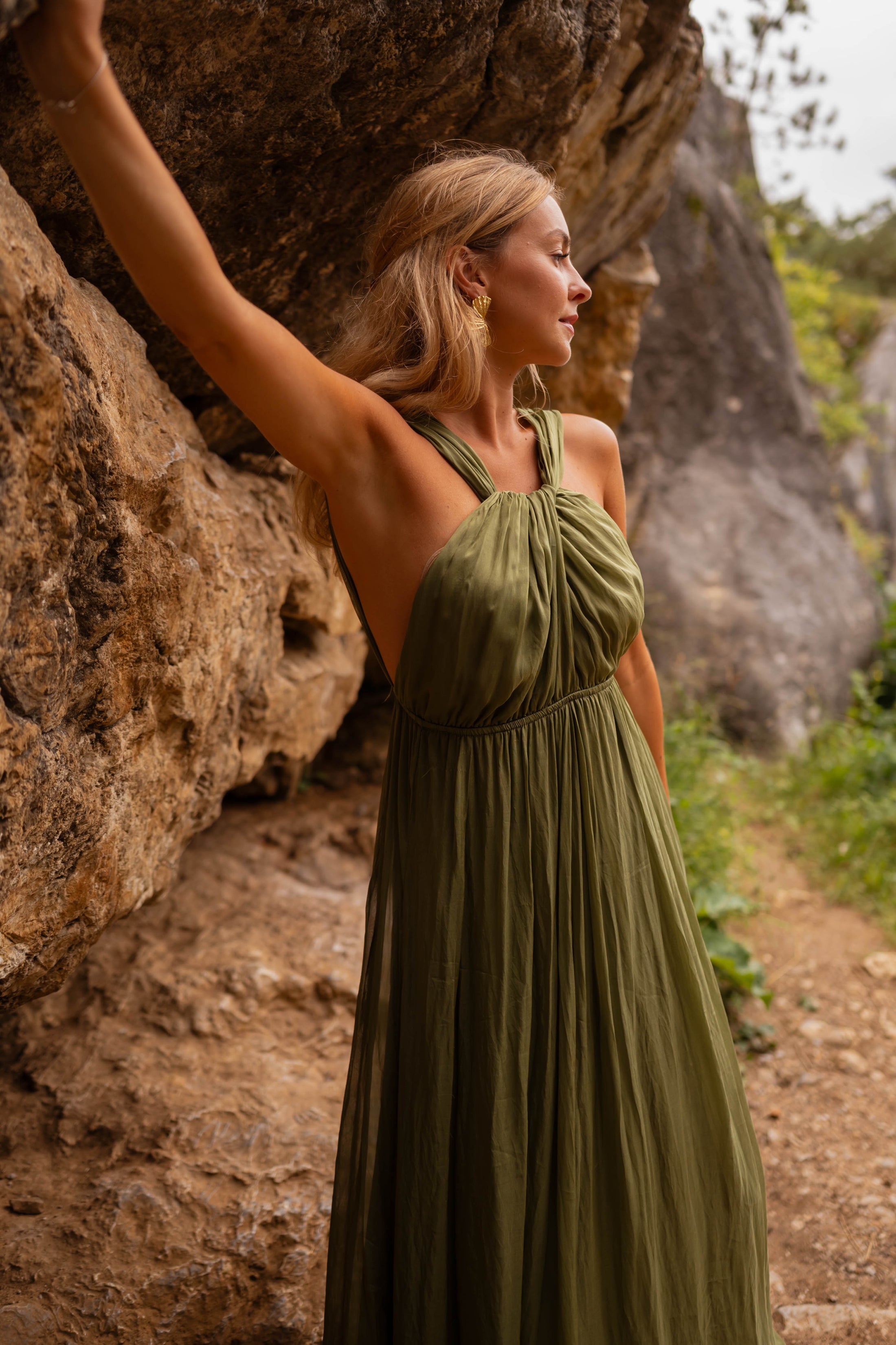 Green Silk Floria Dress – Easy Clothes North America