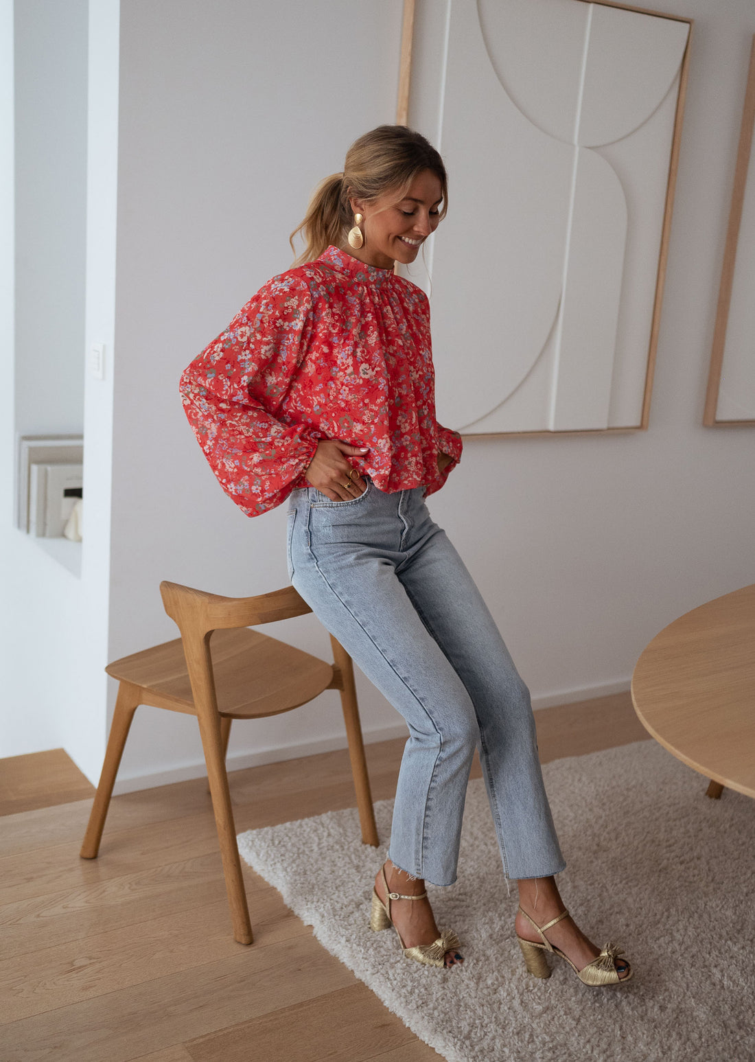 Floral Coral Doma Blouse – Easy Clothes North America