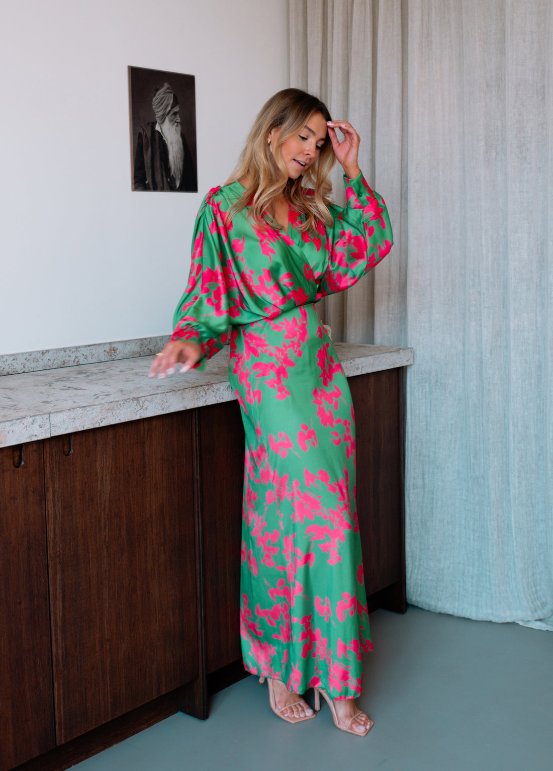 Green And Pink Keeper Dress – Easy Clothes North America