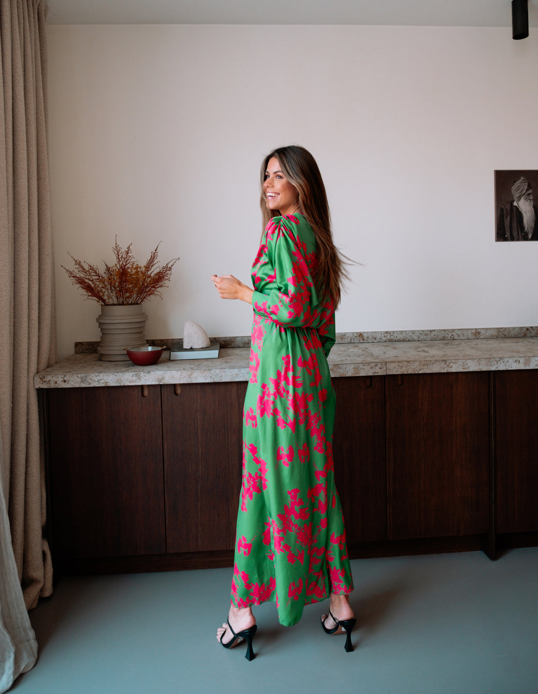 Green And Pink Keeper Dress – Easy Clothes North America